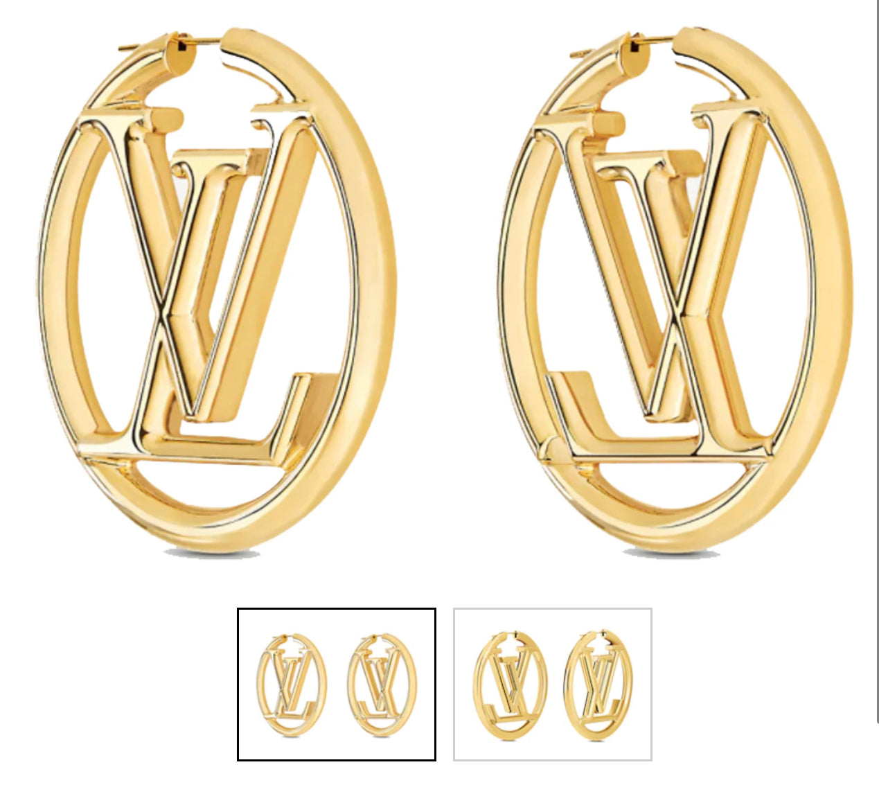LV gold hoops – alluresjewelry